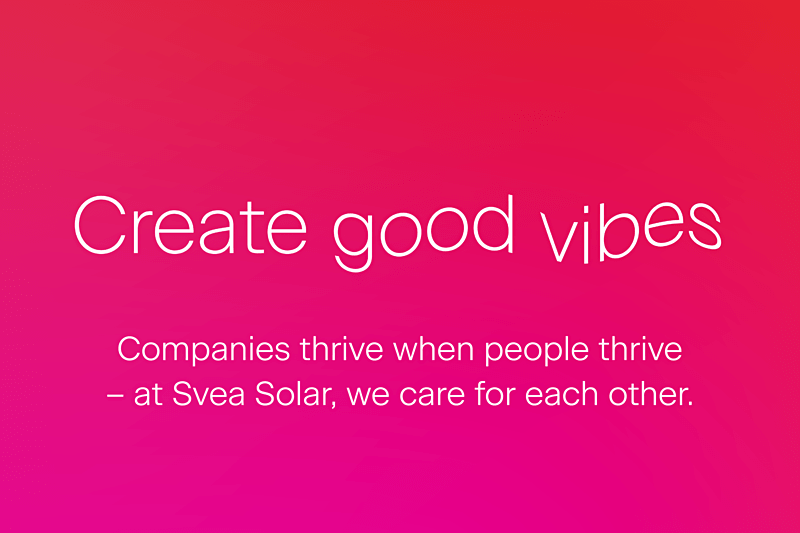 Join our solar revolution - Svea Solar Sweden